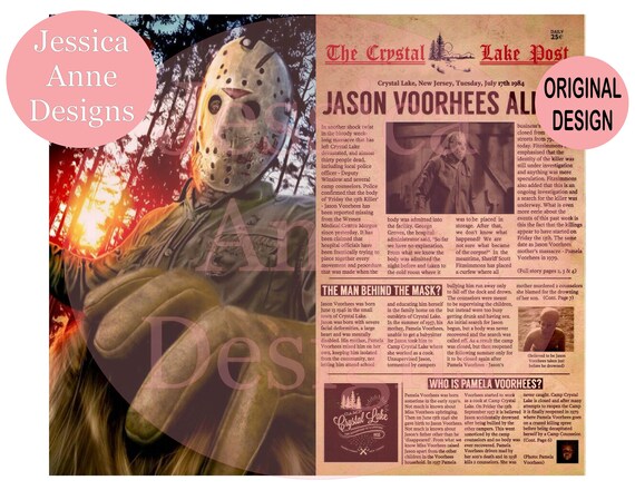 HORROR JASON NEWSPAPER Split Tumbler/ Horror/ Skinny Straight - Etsy