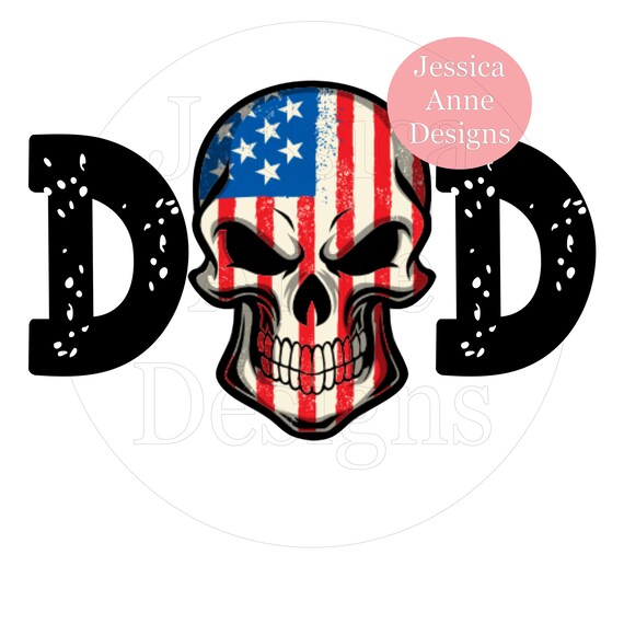 DAD Flag Skull PNG Sublimation Instant Digital Design Download | Etsy