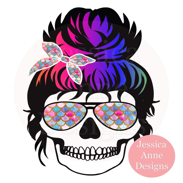 Mermaid Messy Bun Svg - Etsy