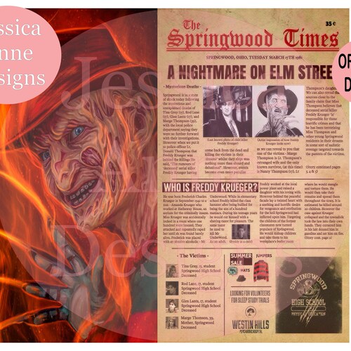 HORROR JASON NEWSPAPER Split Tumbler/ Horror/ Skinny Straight - Etsy