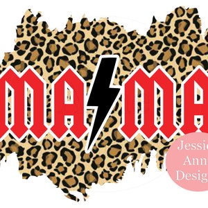 MAMA Leopard Background 6 Different Colors Bundle PNG Sublimation ...