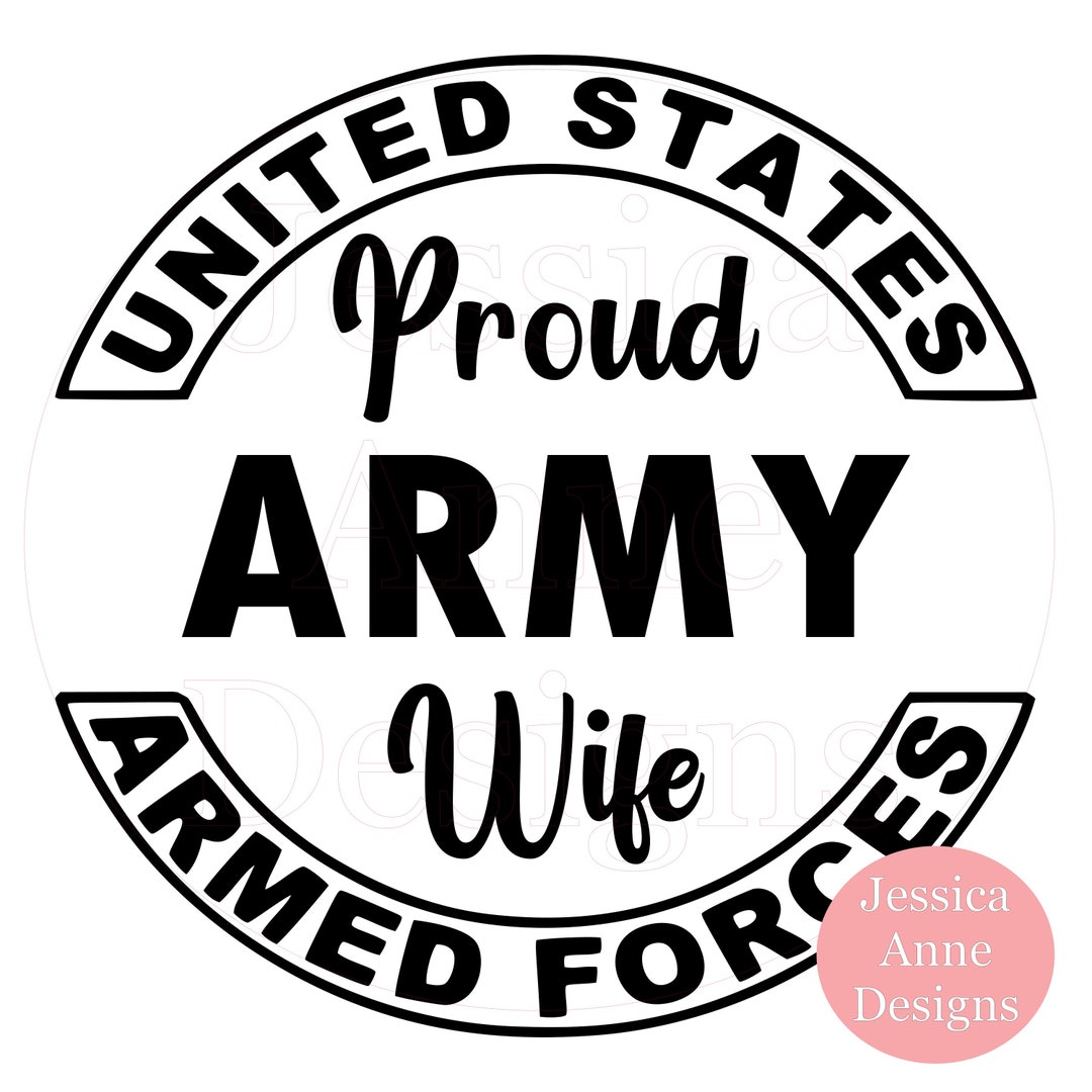 Proud Army Wife Png Sublimation Instant Digital Design Download Etsy