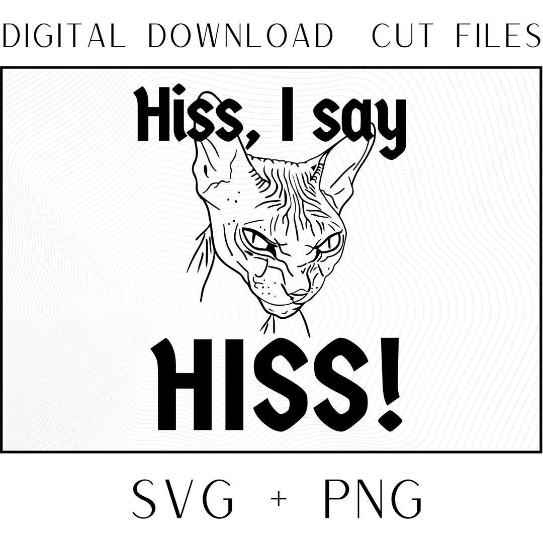 BG3 Hiss I Say Hiss Sphinx Cat SVG PNG, Cut File Dungeons and Dragons ...