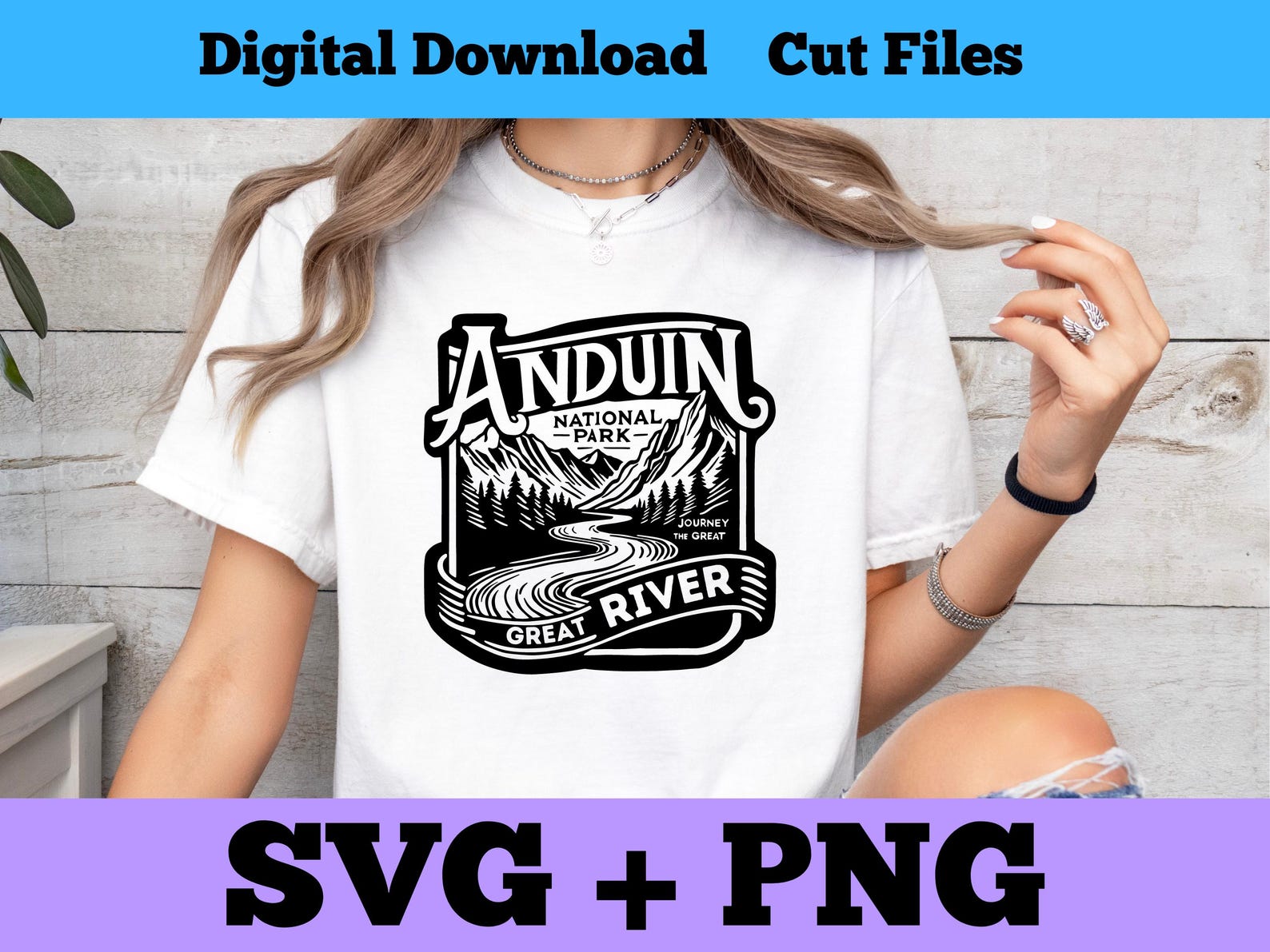 Middle Earth Great Anduin River National Park LOTR SVG PNG, Cut File ...
