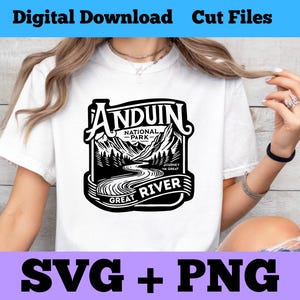 Middle Earth Great Anduin River National Park LOTR SVG PNG, Cut File ...