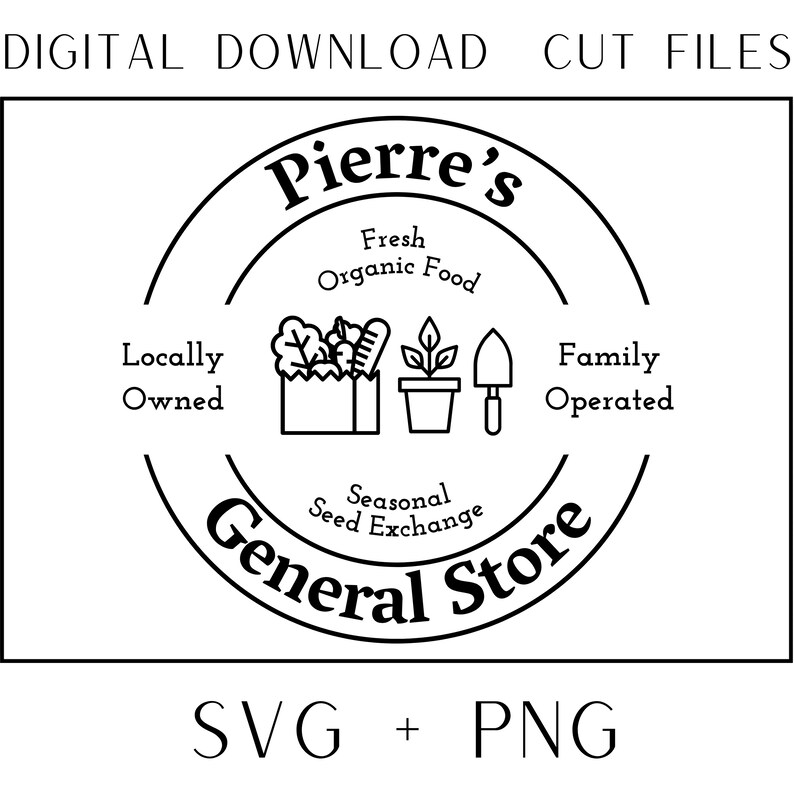 Stardew Valley - Pierre's General Store Logo SVG PNG, Cut File - Etsy