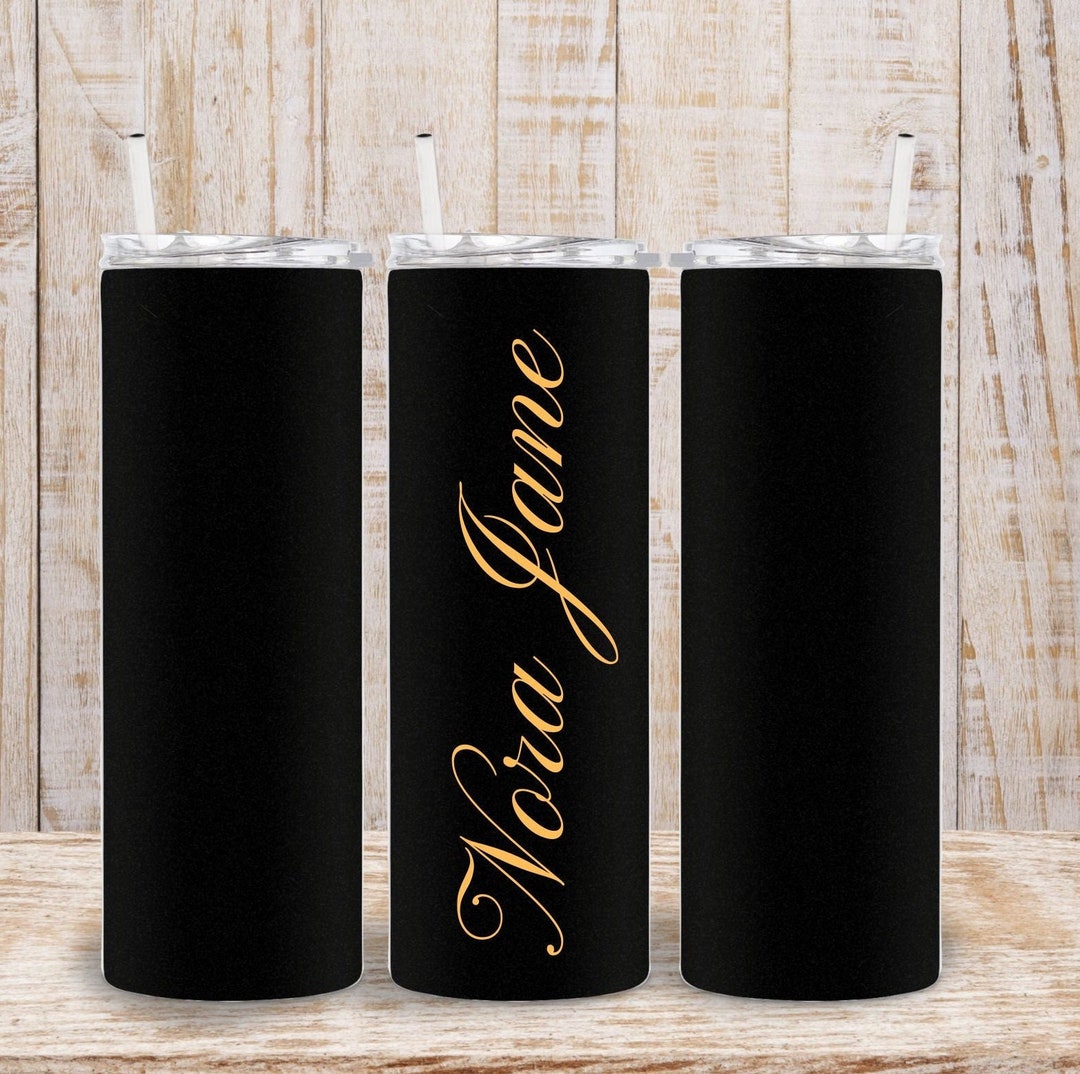 Black Tumbler PNG Add Your Text Digital Download 20oz Skinny Tumbler ...