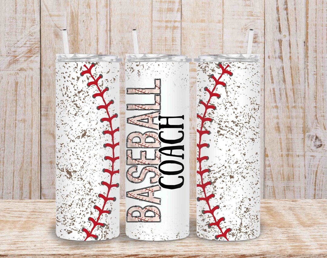 Baseball Coach Sublimation Tumbler Wrap PNG Doodle Name Tumbler 20oz ...