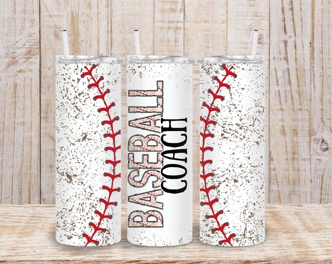 Baseball Coach Sublimation Tumbler Wrap PNG - Doodle Name Tumbler ...