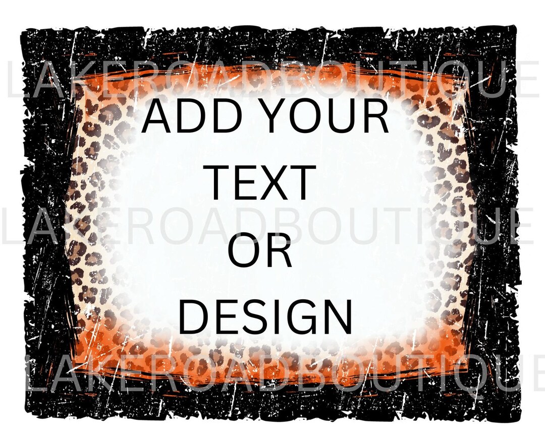 Orange and Black Leopard Frame Distressed Frame Leopard - Etsy