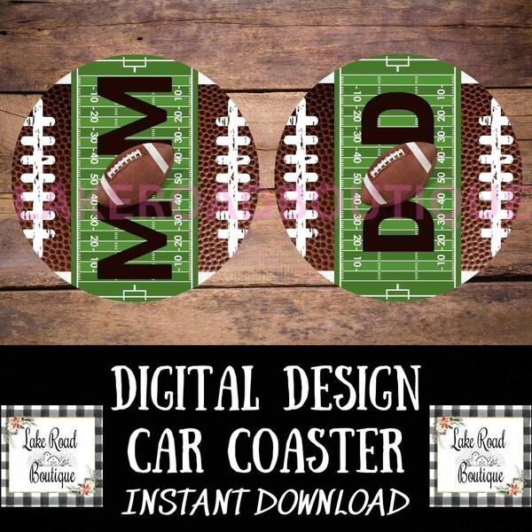 Football Car Coaster - Etsy