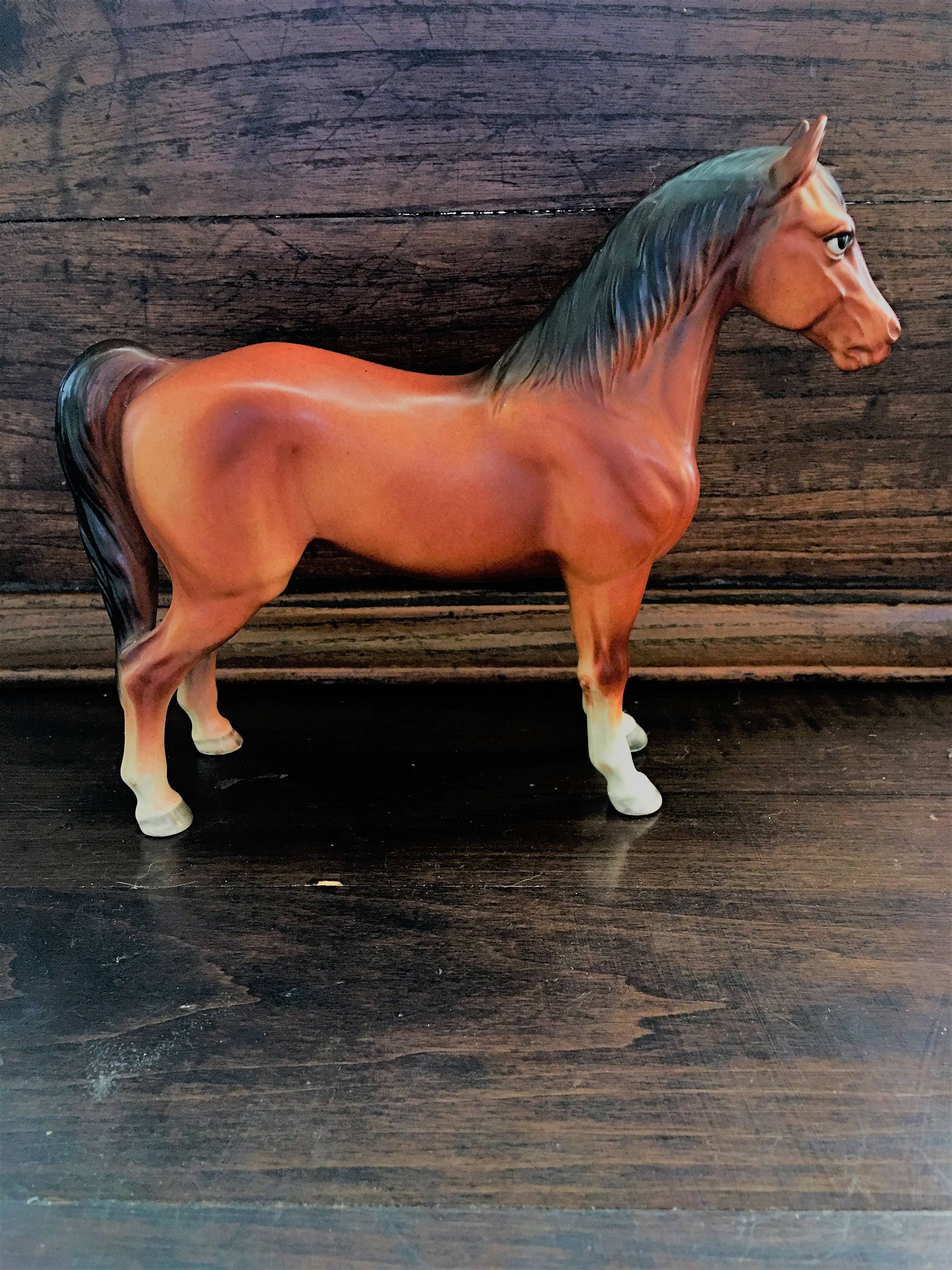 VINTAGE LEFTON MORGAN bay horse h6362 porcelain china | Etsy