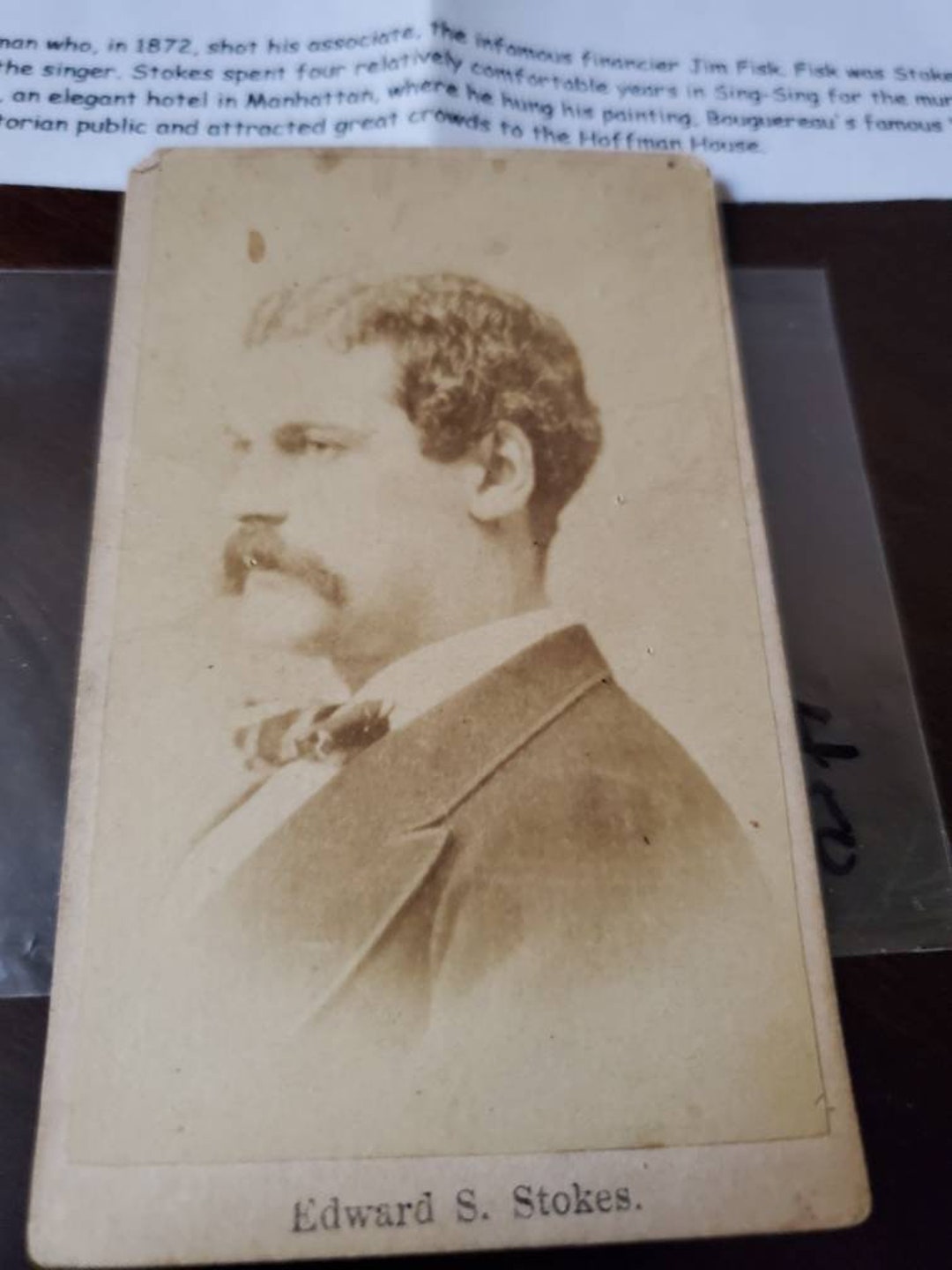 Edward S Stokes Carte-de-Visite - Etsy España