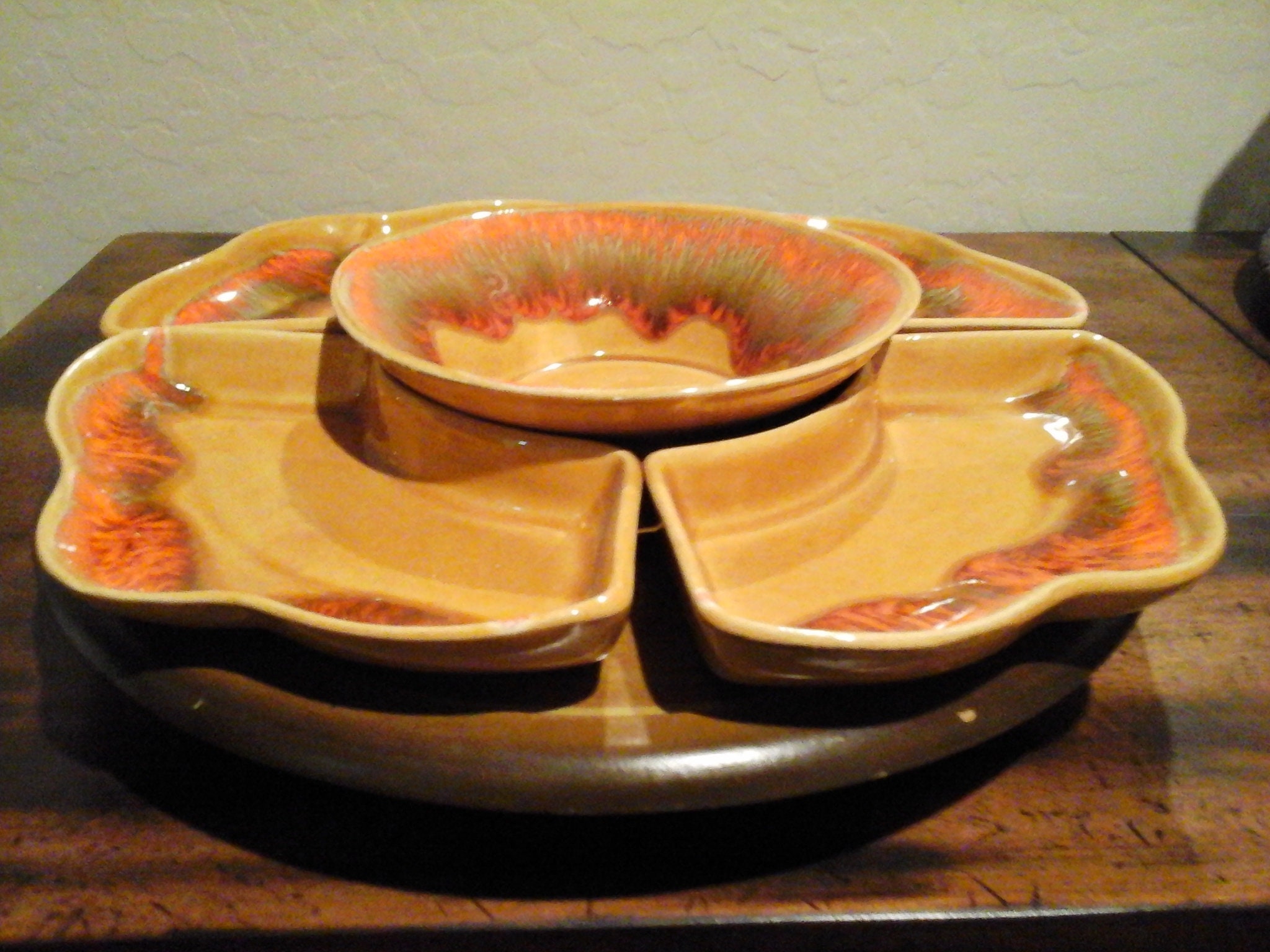 Lazy Susan Vintage California Pottery Deforest of California USA - Etsy