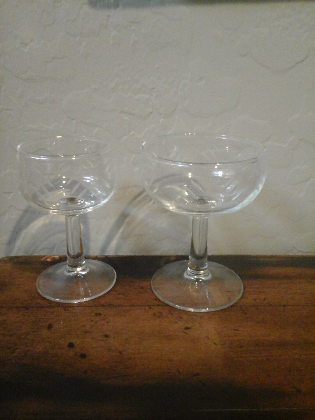 Javit Crystal Coup Glasses 2 Sizes Vintage Martini Size (8) and Vintage ...