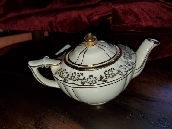 SADLER ENGLAND Teapot Gold Sadler - Etsy
