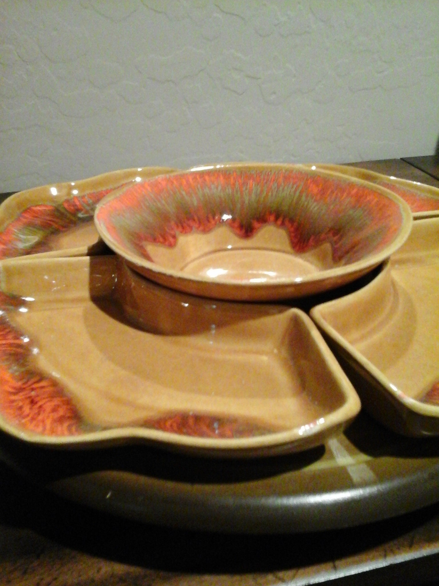 Lazy Susan Vintage California Pottery Deforest of California USA - Etsy
