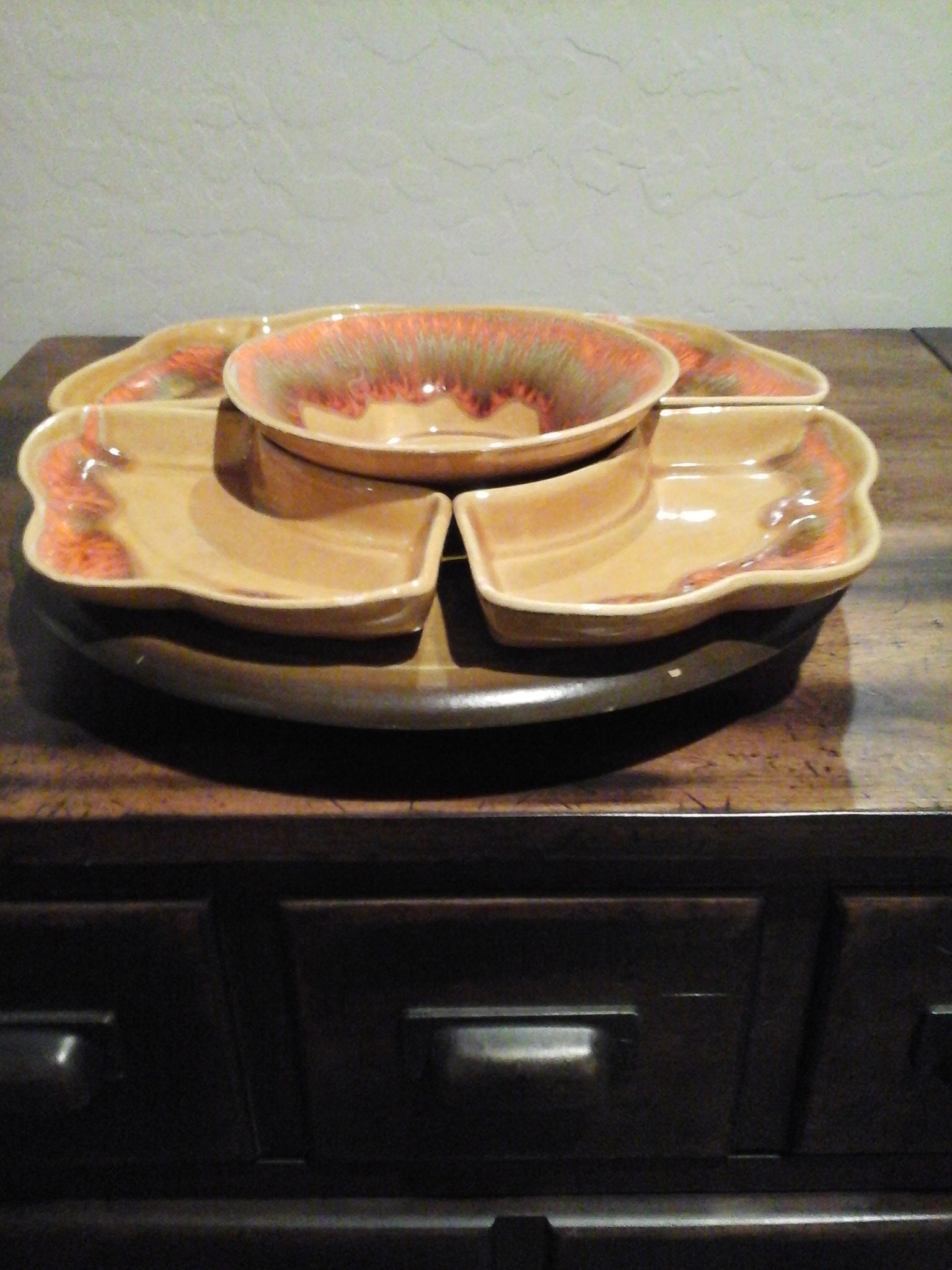 Lazy Susan Vintage California Pottery Deforest of California USA - Etsy