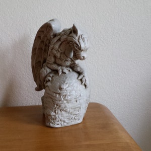 Ceramic Gargoyle on Rock (#211) - Etsy
