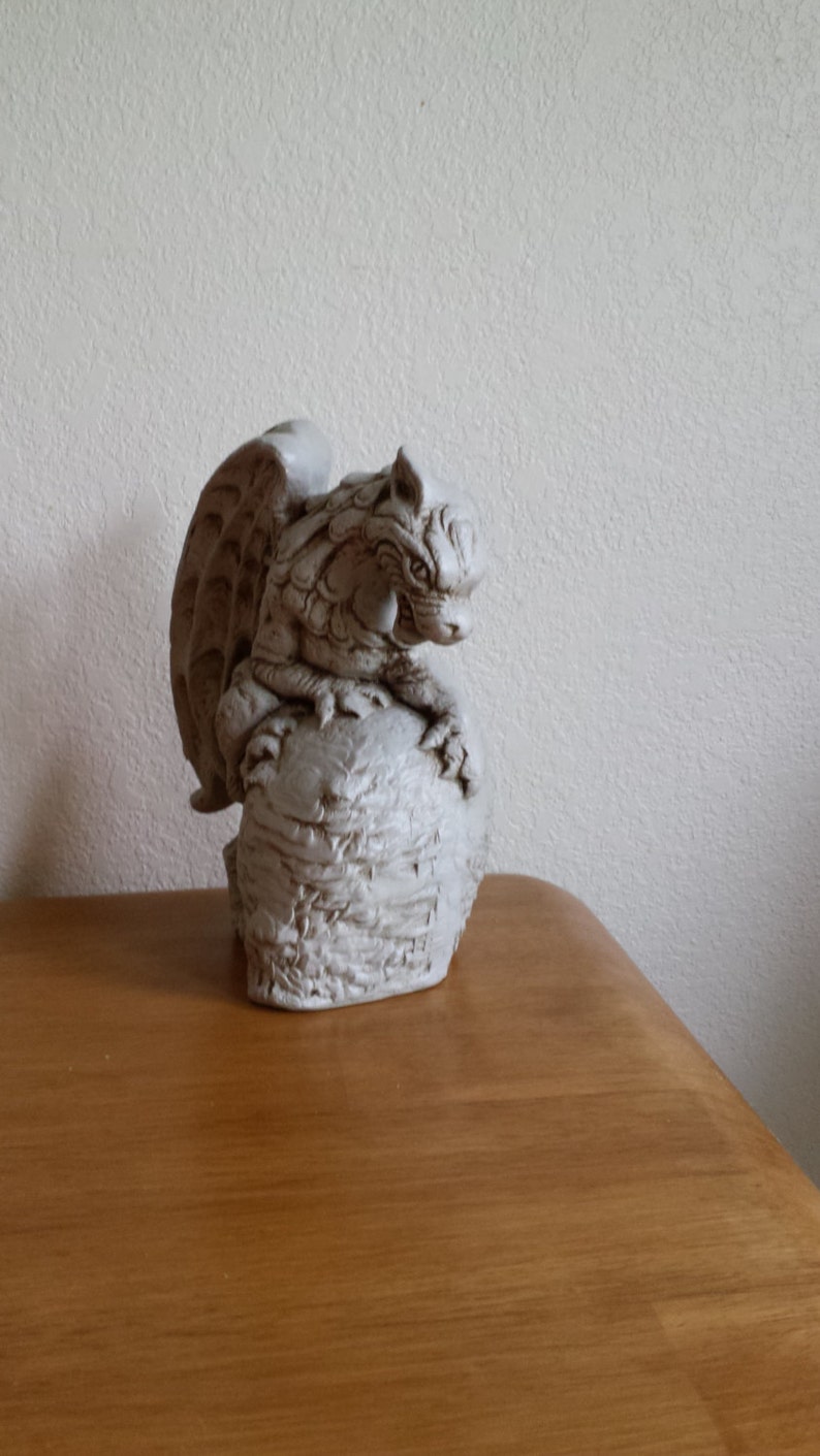 Ceramic Gargoyle on Rock (#211) - Etsy