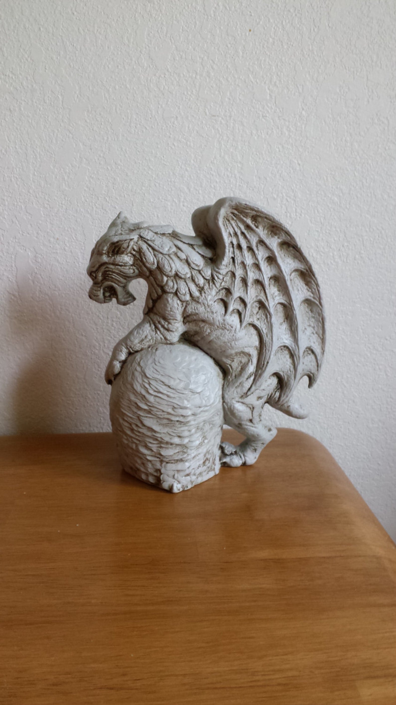 Ceramic Gargoyle on Rock (#211) - Etsy