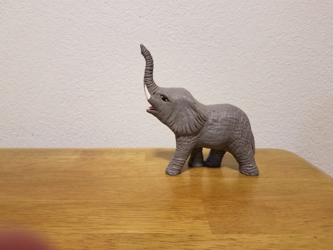 Ceramic Medium Elephant With Trunk up (#638) - Etsy