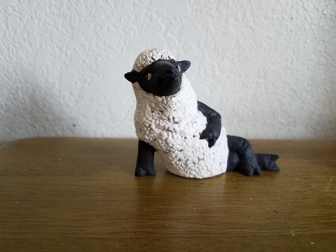 Sheep With Attitude - White (antiqued) With Black(#163) - Etsy