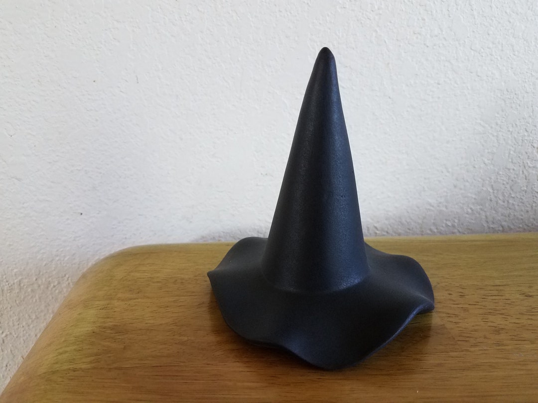 Ceramic Plain Black Witch Hat(#1139) - Etsy