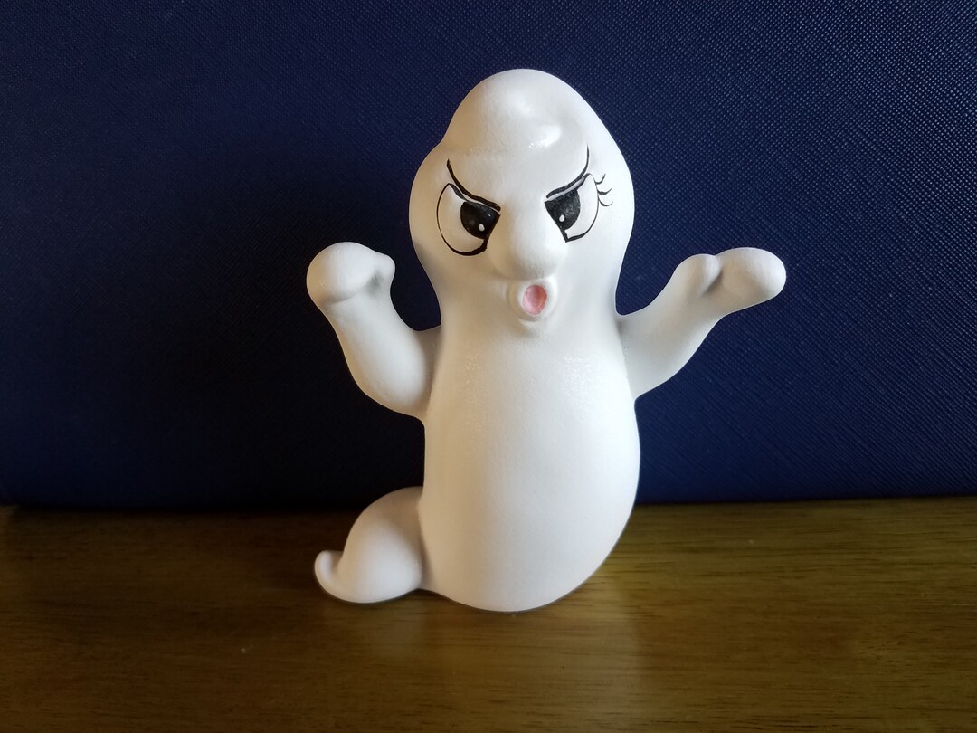 Ceramic Medium Cute Spooky Ghost - Angry (#1344) - Etsy