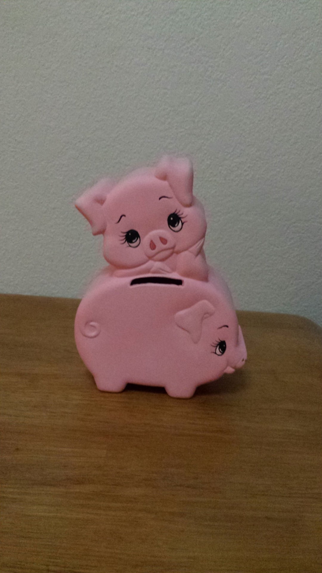 Pig Bank / 2 Cute Pink Pigs Bank(#712) - Etsy