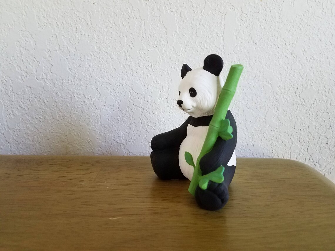 Ceramic Panda Bear With Bamboo 907 - Etsy