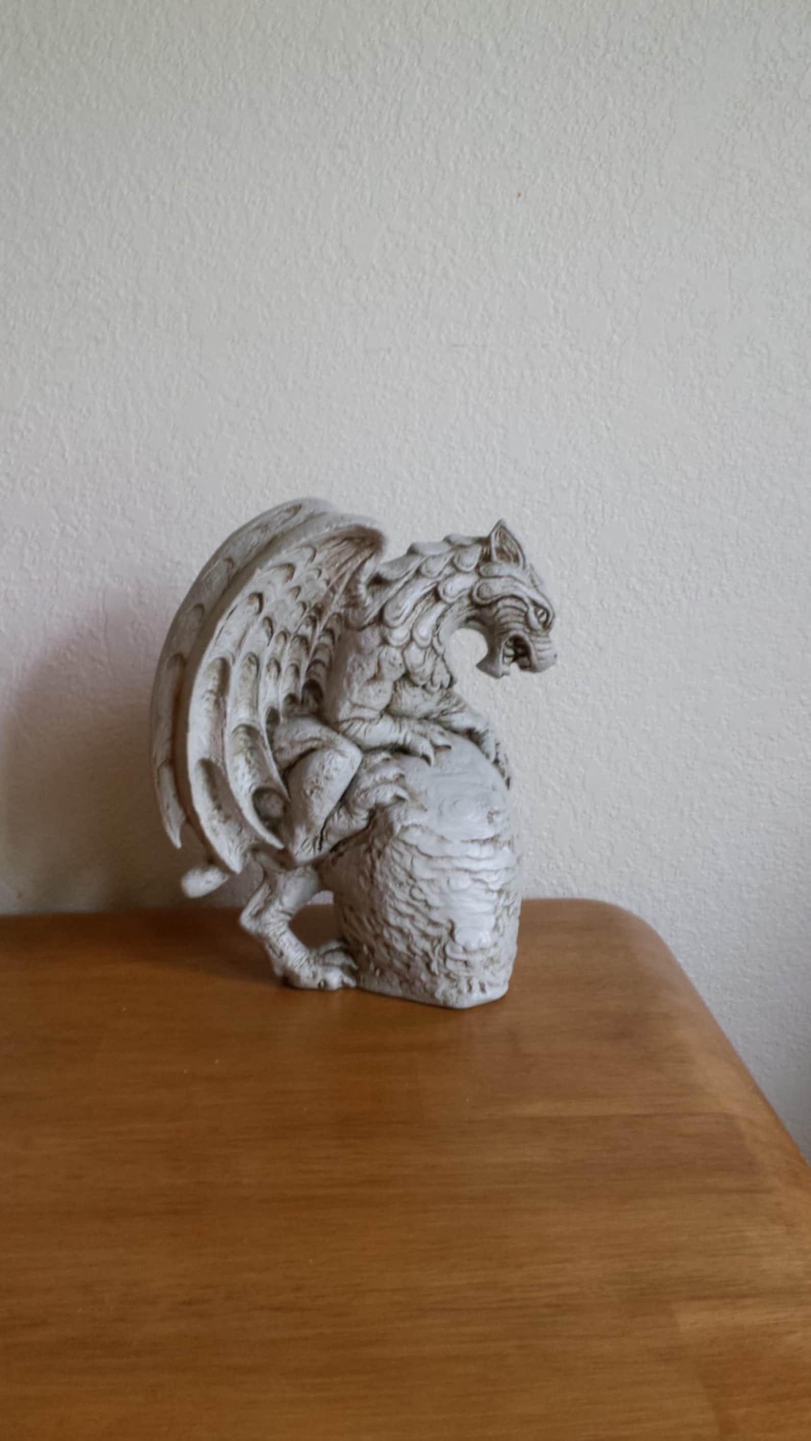 Ceramic Gargoyle on Rock 211 - Etsy