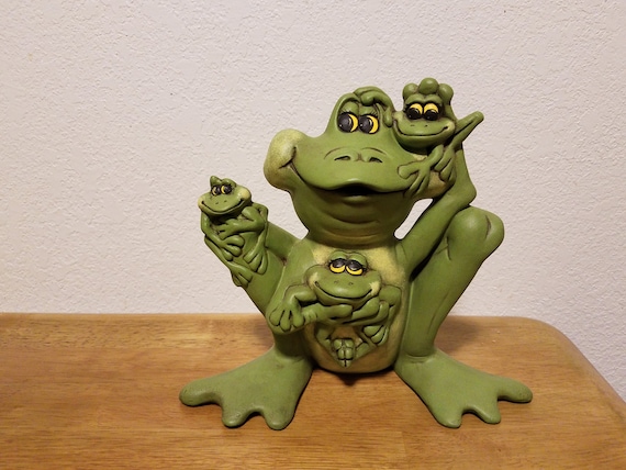 Ceramic Mama Frog With Baby's 868 - Etsy
