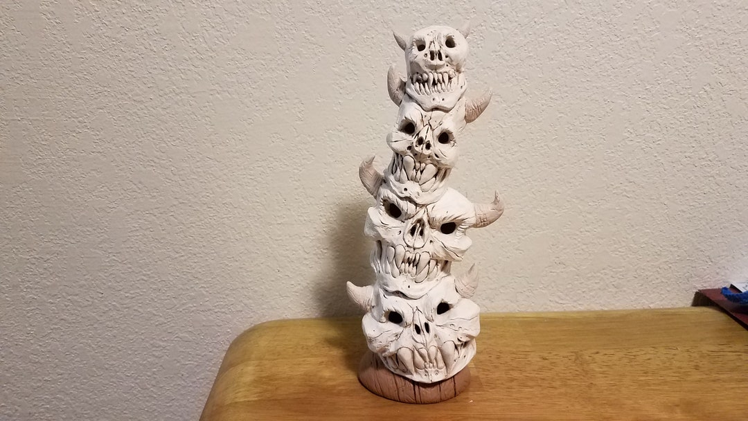 Ceramic Stack of Goblin Skulls (#1170) - Etsy