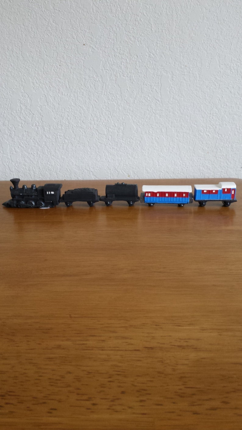 Ceramic Small Train Set Engine Has Smoke Stack | Etsy