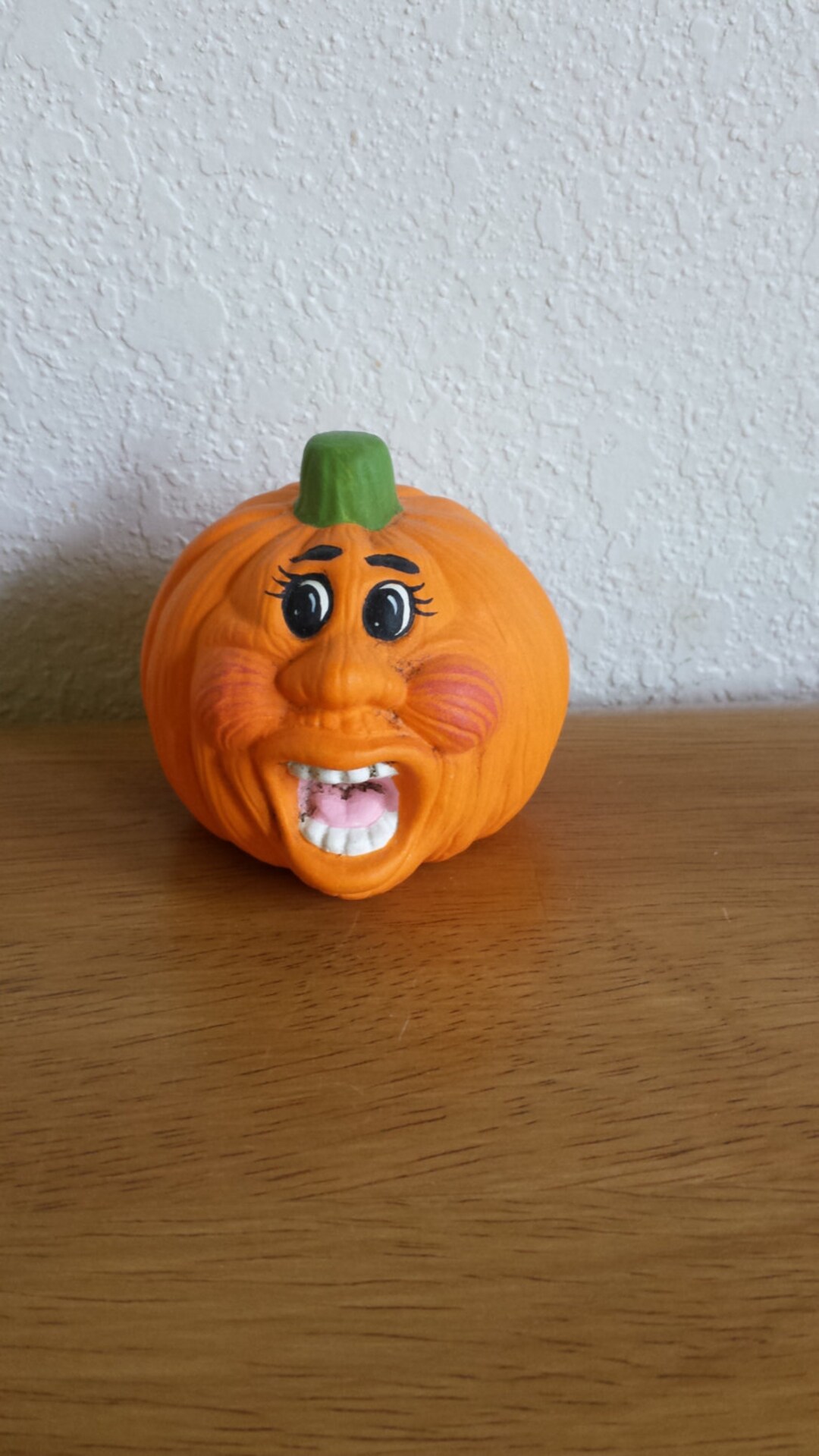 Ceramic Goofy Faced Pumpkin - Surprised (#186B) - Etsy