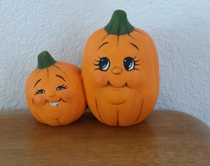Ceramic Pumpkin Patch Pumpkins2 Pumpkins With Faces331 - Etsy