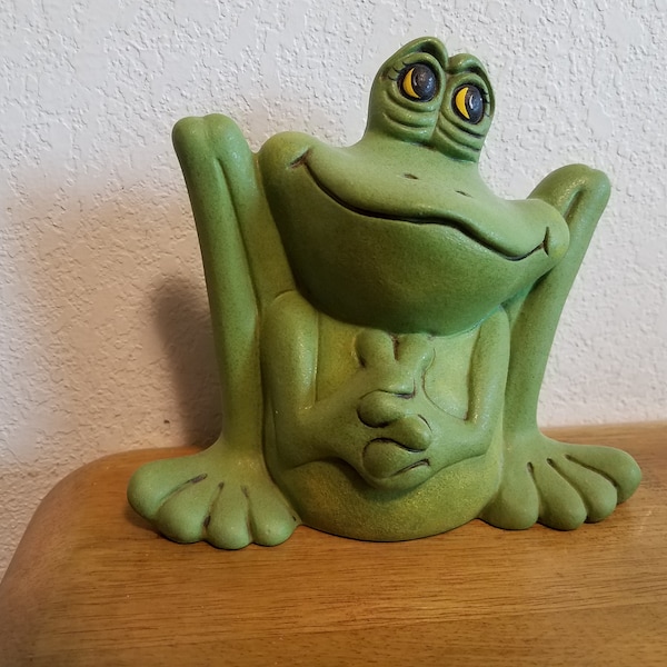 Large Ceramic Frog - Etsy