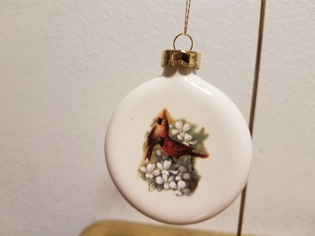 Ceramic Male & Female Cardinal Ornament (#932)(lg) - Etsy