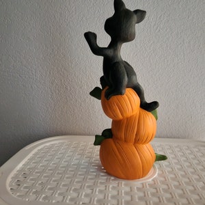 Large Pumpkin Stack With Cat Sitting on Top of the Pumpkins (#585) - Etsy