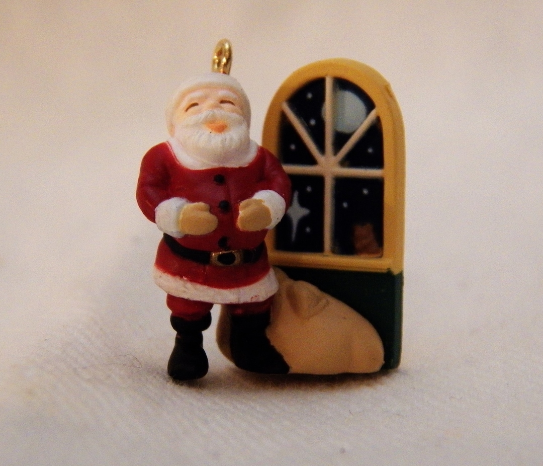 Vintage 1997 Hallmark jolly Old Santa Miniature - Etsy