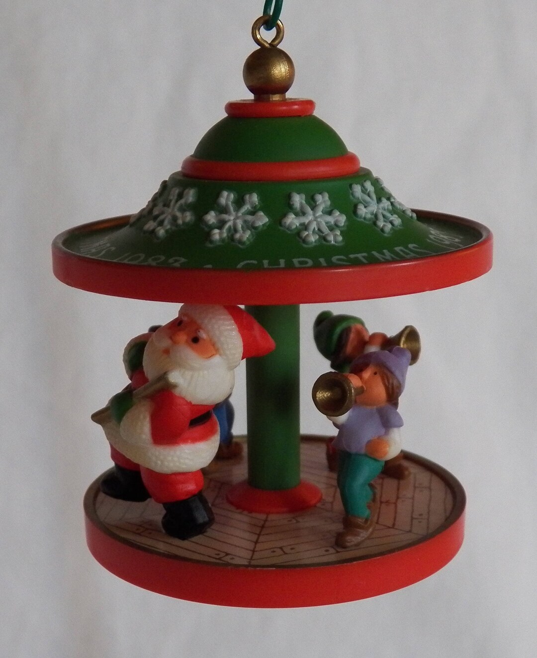 1983 Hallmark Carousel 6 QX4019 Santa & Friends - Etsy