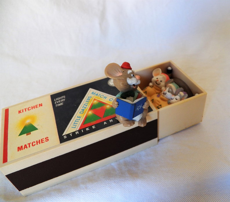 Vintage 1984 Hallmark Matchbox Mice Music Box - QMD9014 - Hard to Find ...
