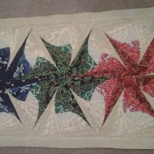 Twisted Log Cabin Table Runner PDF Pattern - Etsy