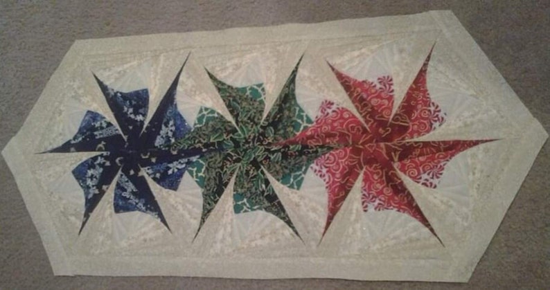 Twisted Log Cabin Table Runner - PDF Pattern - Etsy