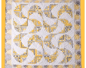 Twisted Log Cabin Table Runner PDF Pattern (Download Now) - Etsy