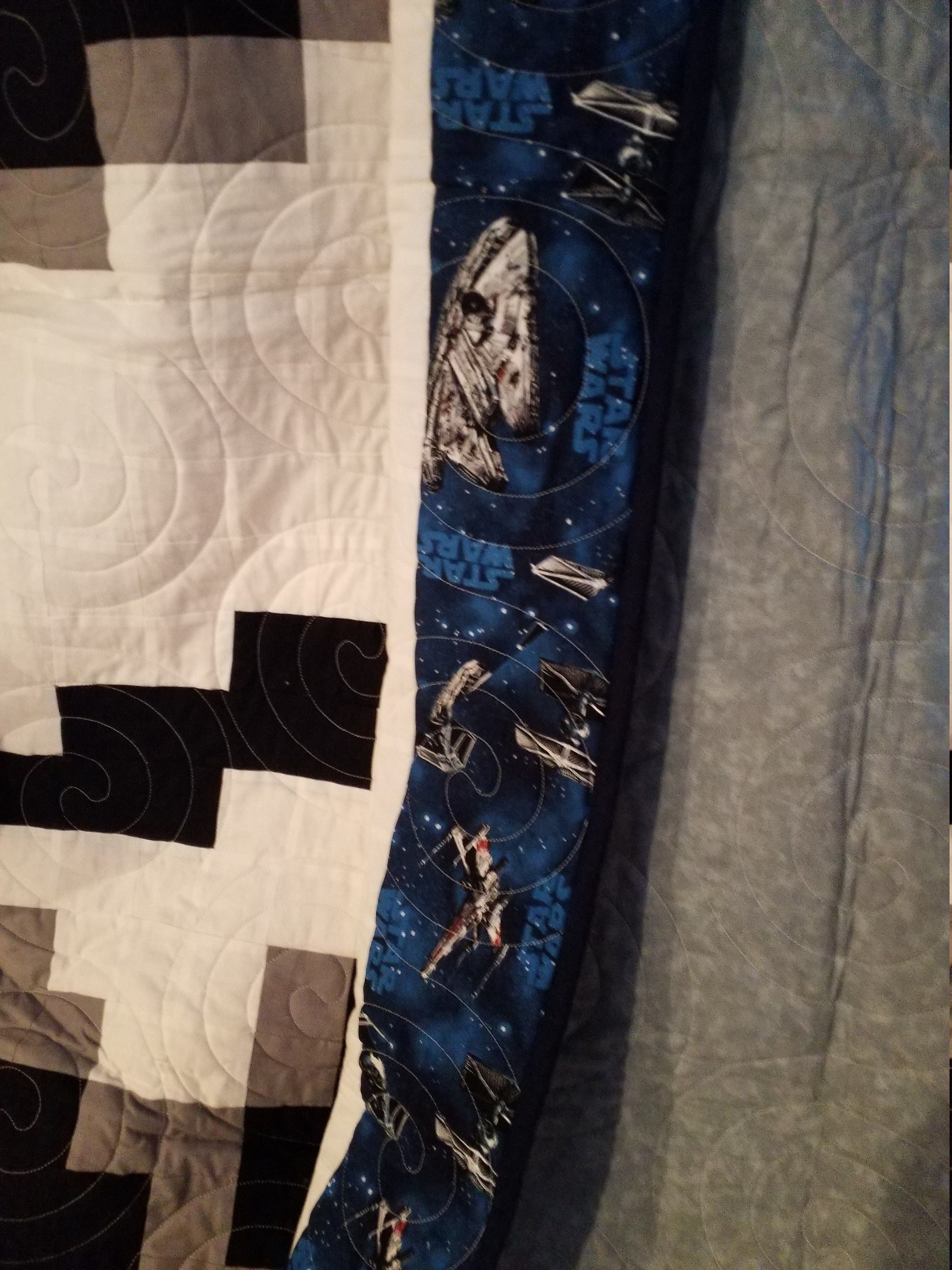 Stormtrooper Helmet Pixel Star Wars Quilt - Etsy