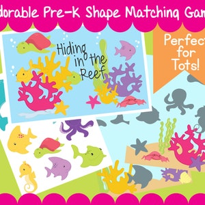 Ocean Bundle Pack Preschool Kindergarten Learning Pack & Folder Game O ...