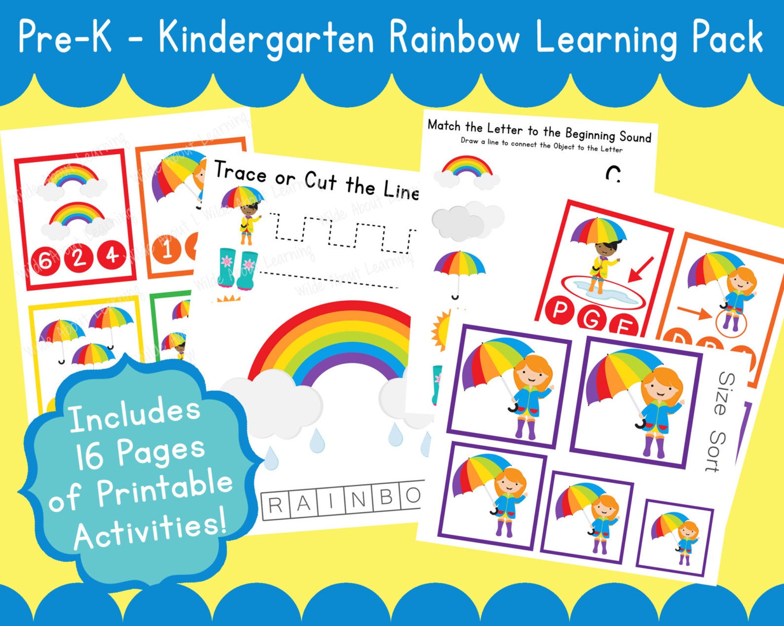 R for Rainbow Printable Preschool Pack U for Umbrella Curriculum ...