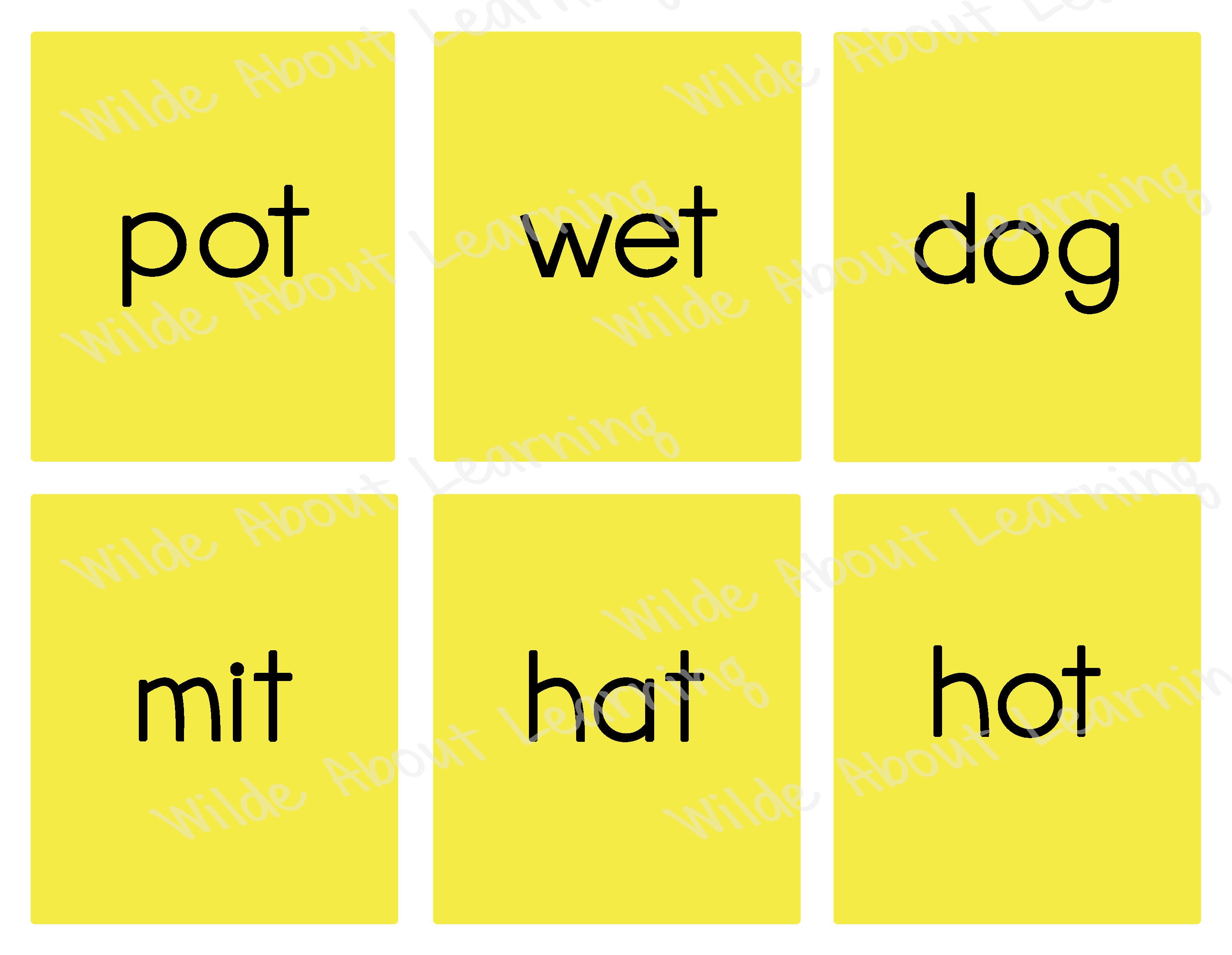 CVC Word Match Reading Game Picture Match Kindergarten 1st Grade File ...